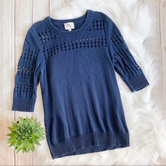 Milly | Sweaters | Milly Navy Cut Out Sweater | Poshmark